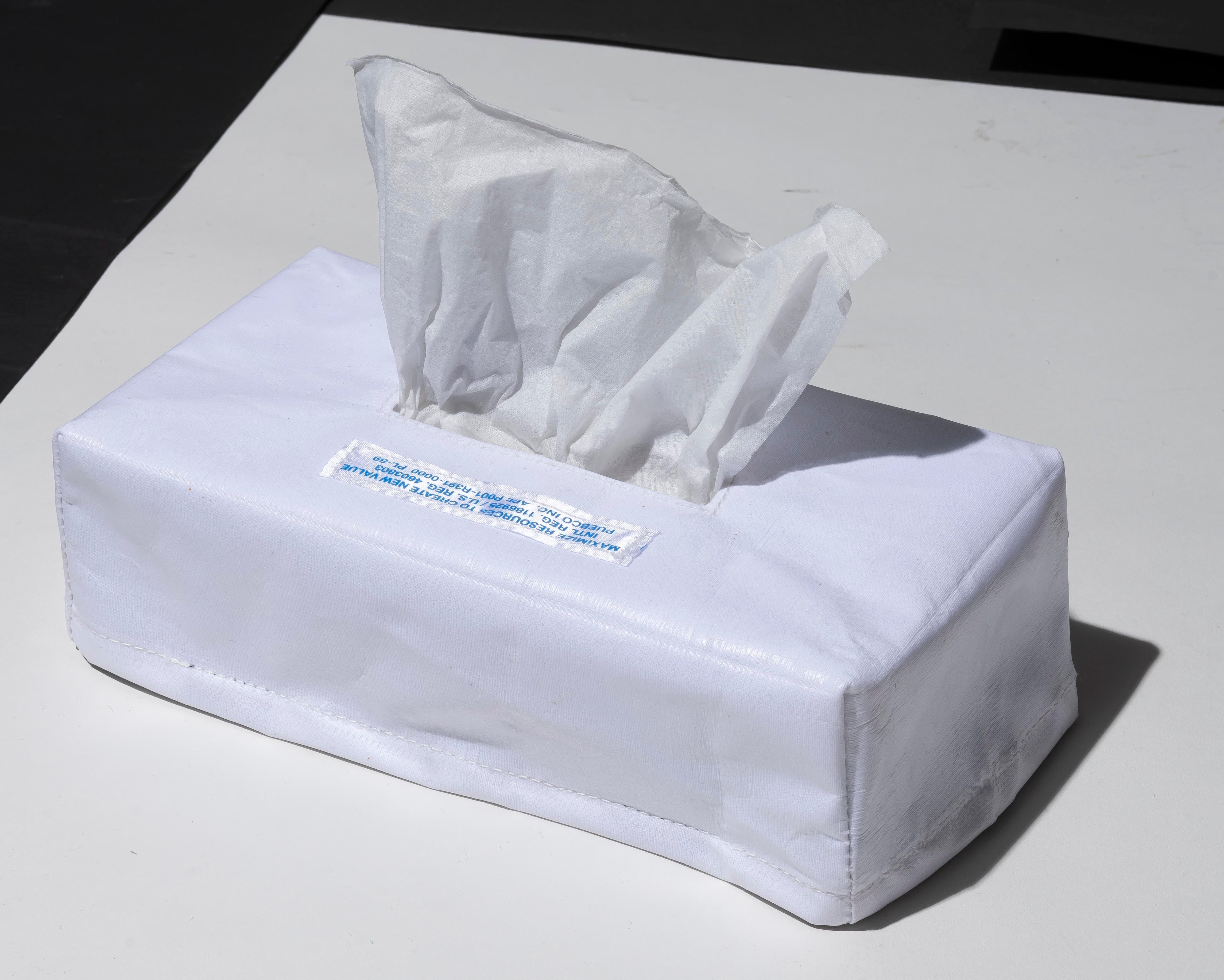 EMERGENCY TISSUE BOX COVER / White – puebco